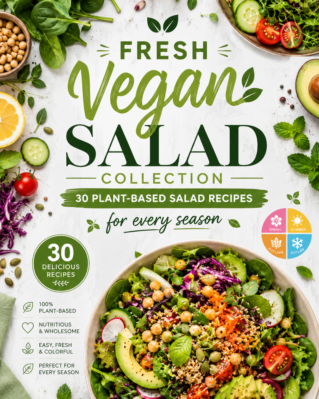 Fresh Vegan Salad Collection: 42 Vibrant Plant-Based Recipes for Healt ...