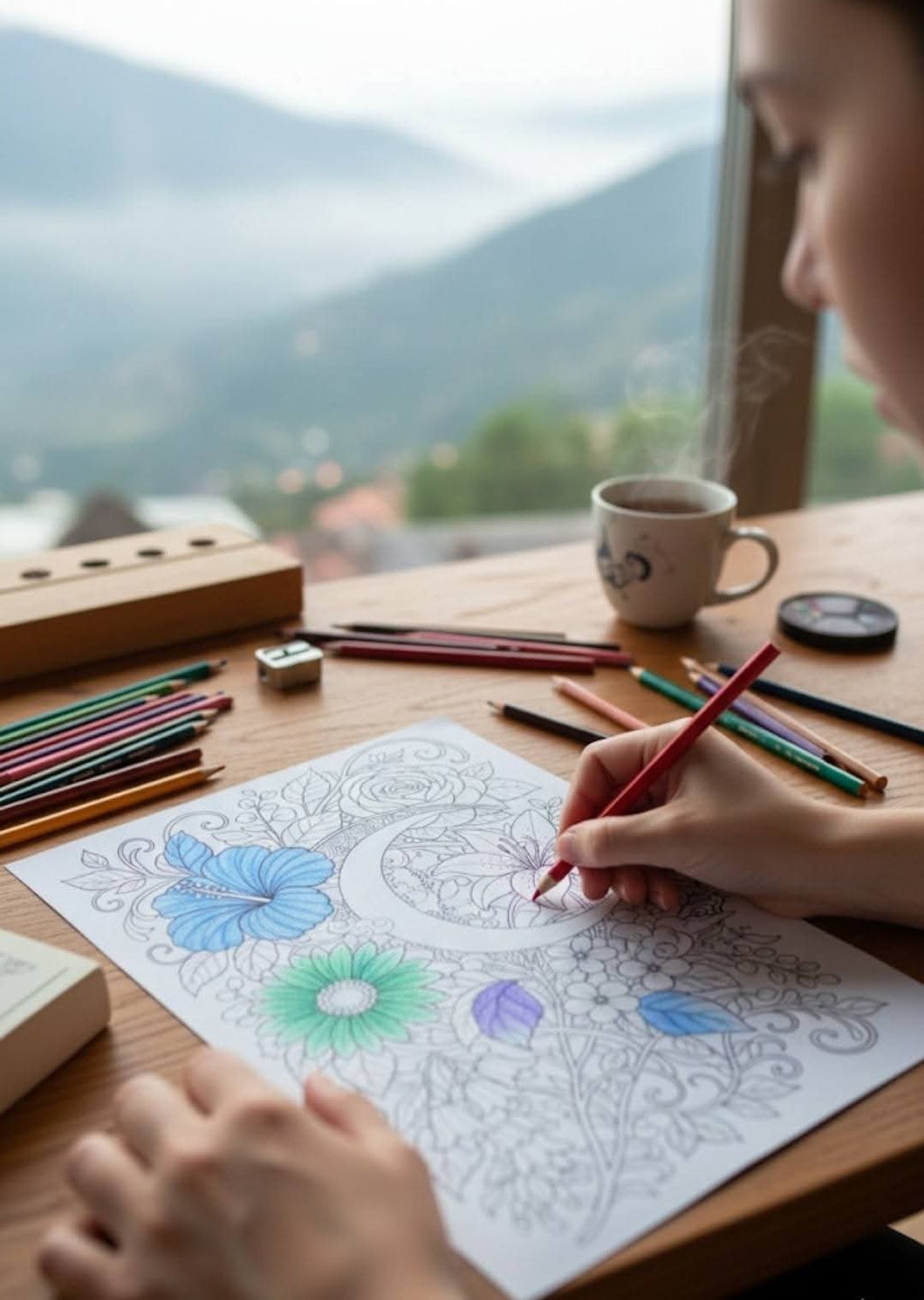Stress Relief Coloring Book for Adults – Mandala & Floral Relaxation P ...