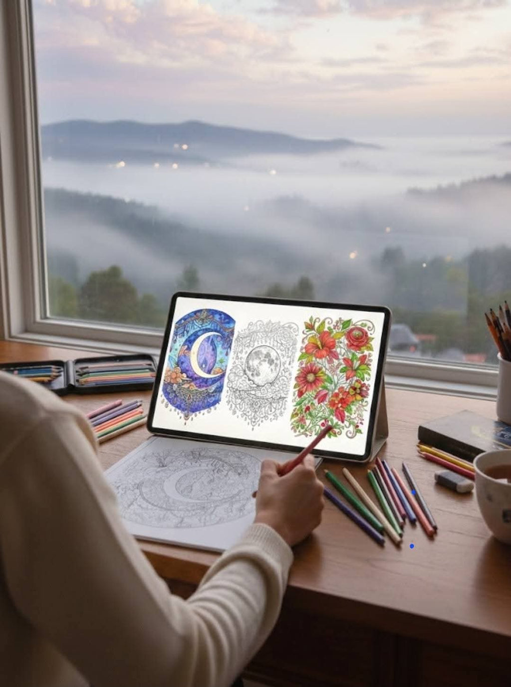 Stress Relief Coloring Book for Adults – Mandala & Floral Relaxation P ...